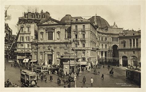 Napoli Luciano Morpurgo Scena Di Vita Quotidiana Piazza Trieste E
