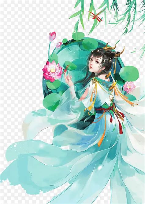 手绘古典美女PNG图片素材下载 图片编号7740723 PNG素材网
