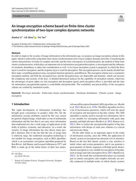 an image encryption scheme based on finite time cluster synchronization of two layer complex