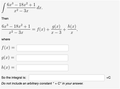 solved integral 6x 3 18x 2 1 x 2 3x dx then 6x 3