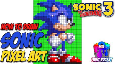 How To Draw Sonic The Hedgehog Segas Sonic Bit Pixel Art