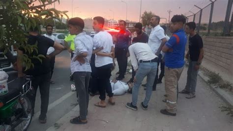 Urfada akıl almaz olay Kaza yaptı arkadaşları motosikletini kaçırdı