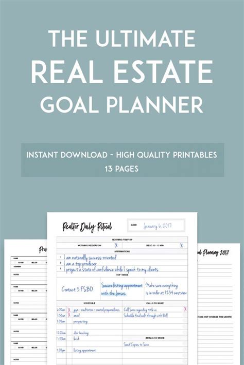 Real Estate Goals Template