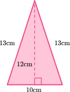 Area Of Isosceles Triangle Math Steps Examples Questions