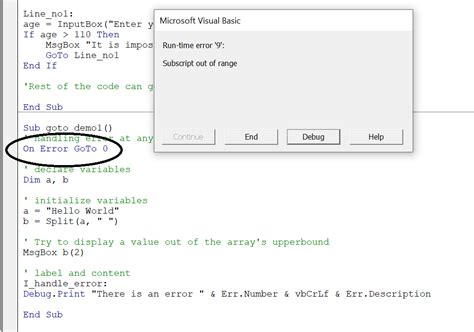 The Right Way To Use The Goto Statement In VBA VBA And VB Net