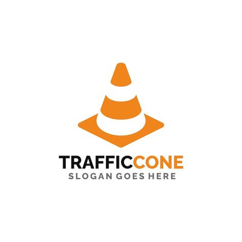 Premium Vector Traffic Cone Logo Design Vector Illustration