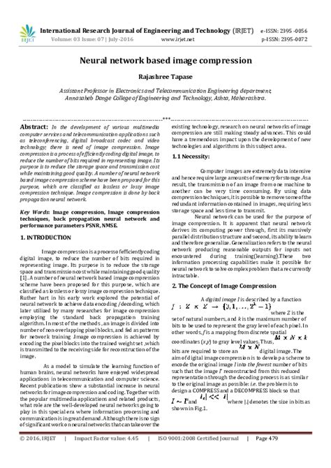 pdf neural network based image compression irjet journal