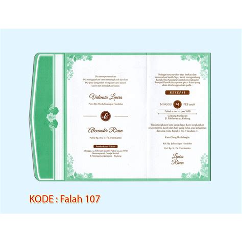 Jual Kertas Blangko Undangan Falah 107 Murah Shopee Indonesia