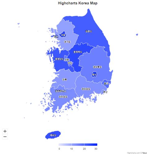 Javascript I Want To Draw A Map Of Korea In Highchart Including