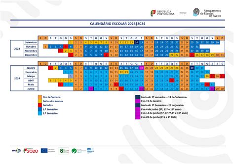 Calend Rio Escolar Agrupamento De Escolas De Aveiro