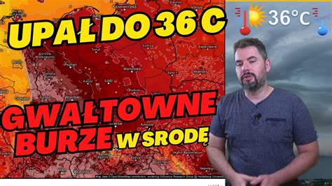 WRACA UPAŁ I GWAŁTOWNE BURZE W środę 35 stopni i GWAŁTOWNE BURZE na