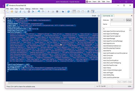 uwp how to copy code from powershell ise to onenote and maintain syntax highlighting office