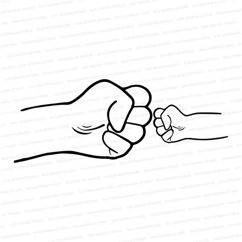 Father Son Fist Bump Svg Father S Day Fist Bump Design Etsy