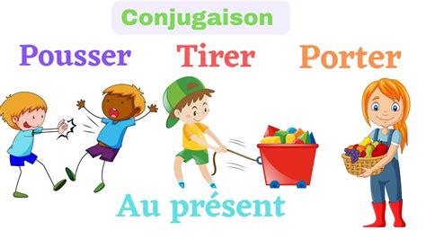 Conjugaison Les Verbes Pousser Tirer Porter Au Pr Sent De L