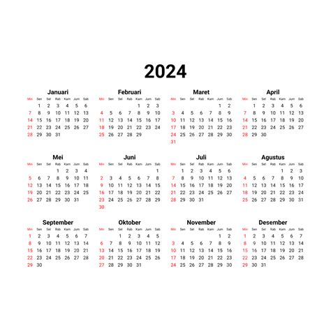 Indonesian Simple Desktop Calendar Simplecalendar