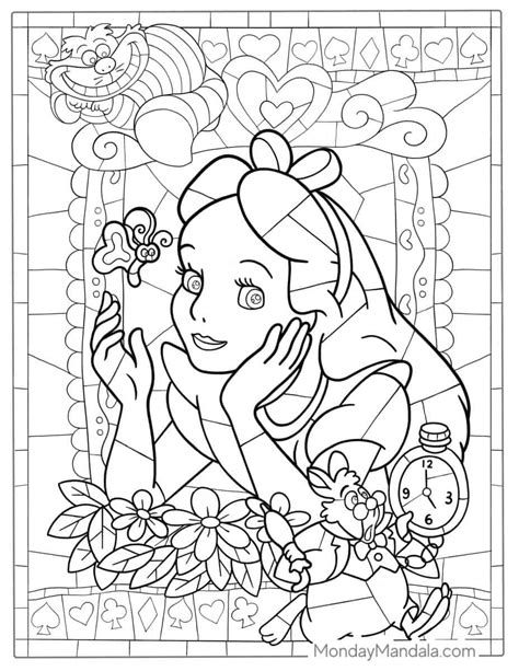28 Stained Glass Coloring Pages Free PDF Printables Disney Coloring