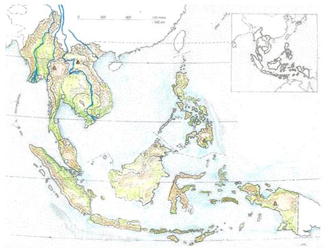 Southeast Asia Physical Map Diagram Quizlet