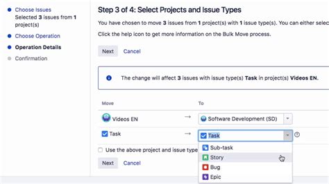 Modifying Multiple Bulk Issues Move Issues Learn Atlassian Jira