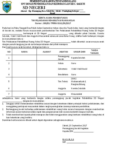 Contoh Berita Acara Rapat Rehab Ruang Kelas Docusign Pricing Imagesee