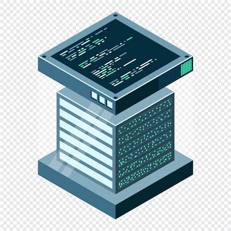 Premium Vector Isometric Futuristic Server Isometric Database Or Data