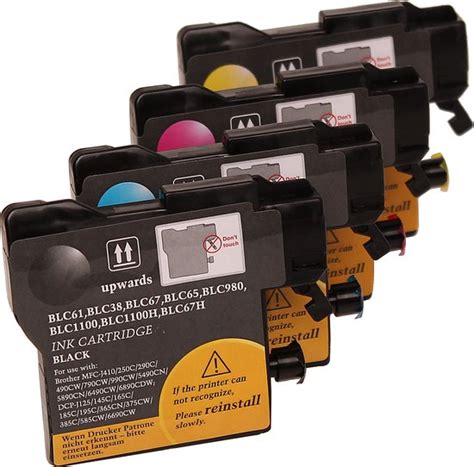 ABC Huismerk Set 4x Inkt Cartridge Geschikt Voor Brother LC 985 DCP