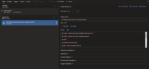 Azure Devops Git Merge Fails In AzureDevOps Pipeline In Local Works