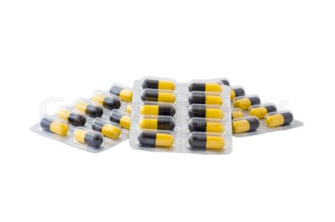 Black And Yellow Capsule Stock Image Colourbox