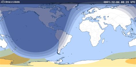 El mapa para ver por donde pasará el último eclipse de sol de 2021