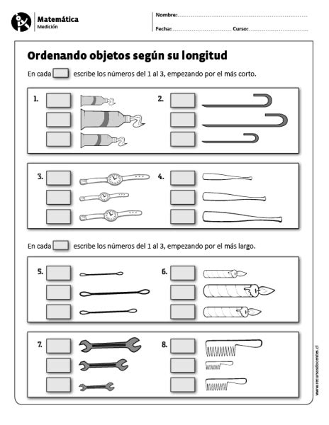 Ejercicios De Matematicas De Medidas De Longitud Para Imprimir