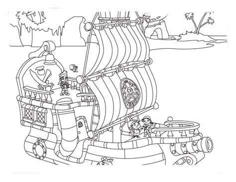 Desenho De Jake E O Navio Pirata Para Colorir Tudodesenhos