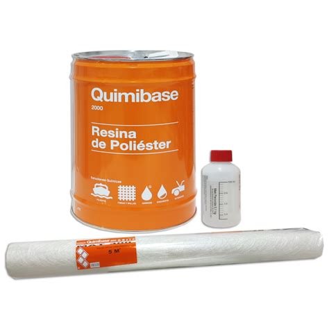 Resina Poliester Con Catalizador 5 Kg Manta Fibra De Vidrio MAT 300 5 M2