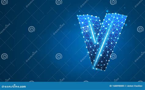 字母V 大写英文字母的设计 横幅模板或图案 抽象数字线框低聚网格 向量例证 插画 包括有 设计 图象 168898885