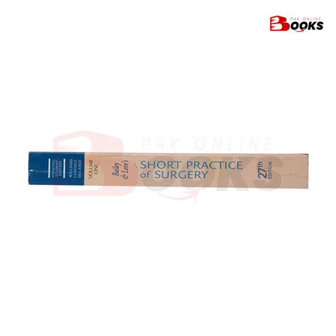 Bailey And Loves Short Practice Of Surgery 27th Edition Volume 1