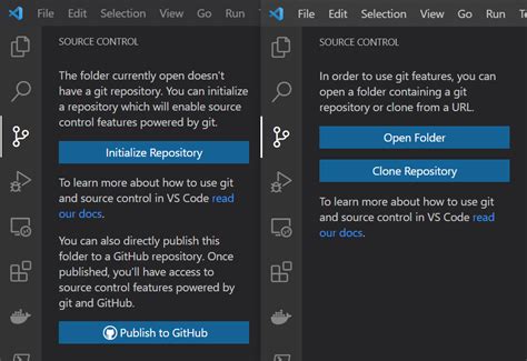 Git VSCode Github No Initalize Repository Button Stack Overflow