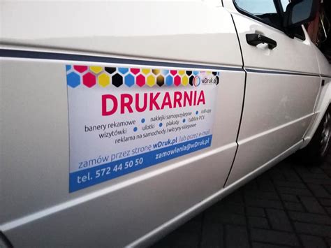 Magnesy reklamowe na samochód Drukarnia wDruk pl ulotki wizytówki