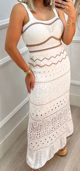 Vestido Tricot Modal Branco Elo7 Produtos Especiais