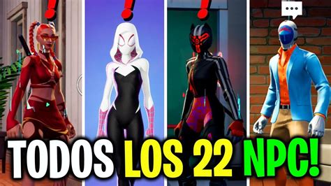 FORTNITE TODOS LOS PERSONAJES NPC TEMPORADA 4 CAPITULO 3 YouTube