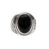 Bague Homme Argent Onyx Il Noir Orus Bijoux