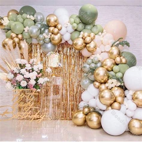 145pcs Matte White Chrome Gold Balloons Garland Arch Kit Etsy