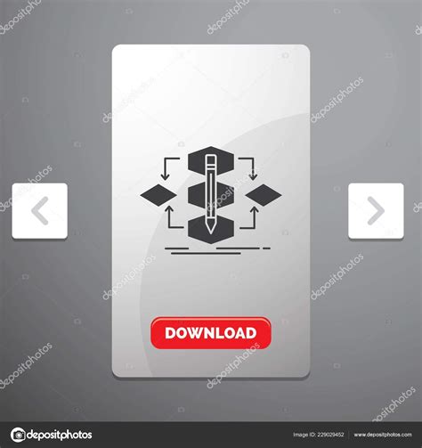 algorithm design method model process glyph icon carousal pagination slider stock vector image