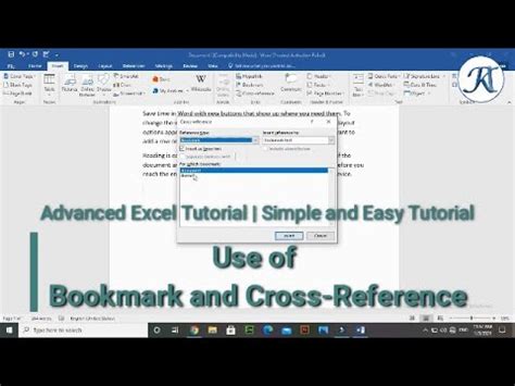 Use Of Bookmark And Cross Reference In Ms Word Simple And Easy
