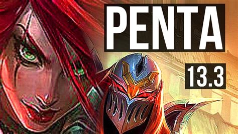 KATA Vs ZED MID Penta 9 Solo Kills Legendary 1 2M Mastery KR