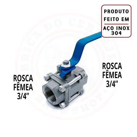 Mini Valvula Inox 3 4 Mf Rosca Inox 304