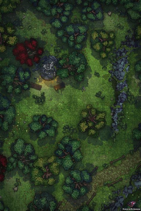 Battlemap 22x33 1584x2376px Wilderness Forest Forest Worshipping