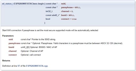 esp8266wifi library — esp8266 arduino core documentation