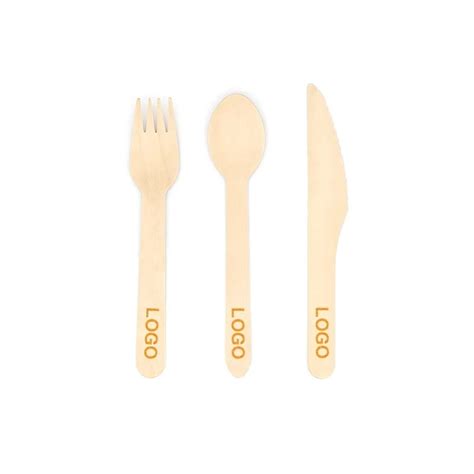 Biodegradable Bulk Birch Wood Spoon Forks Knives Disposable Wooden