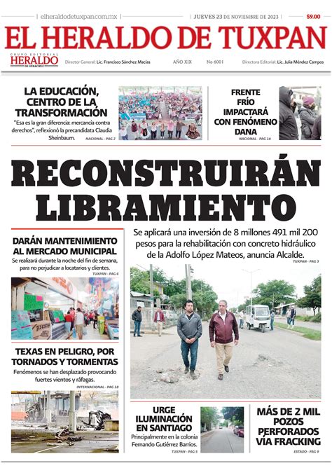 El Heraldo De Tuxpan 23 De Noviembre De 2023 By Poza Acme Issuu