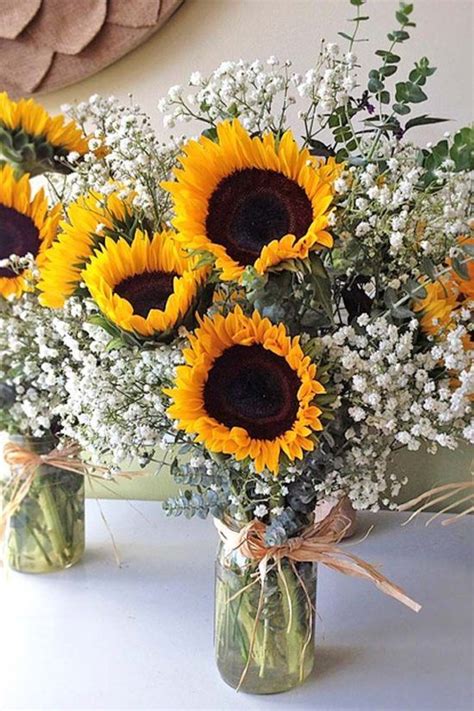 200 Centros De Mesa Y Arreglos Con Girasoles Espectaculares Sunflower