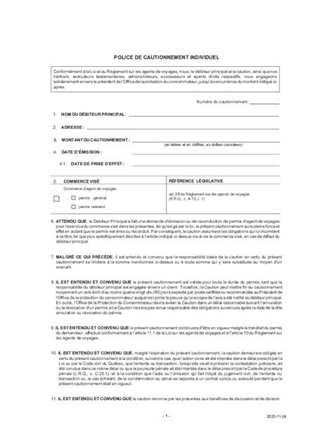 Remplissable En Ligne Rglement Sur Les Agents De Voyages Rlrq C A