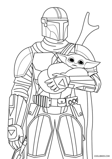 Dibujos de Mandalorian Para Colorear Páginas Para Imprimir Gratis